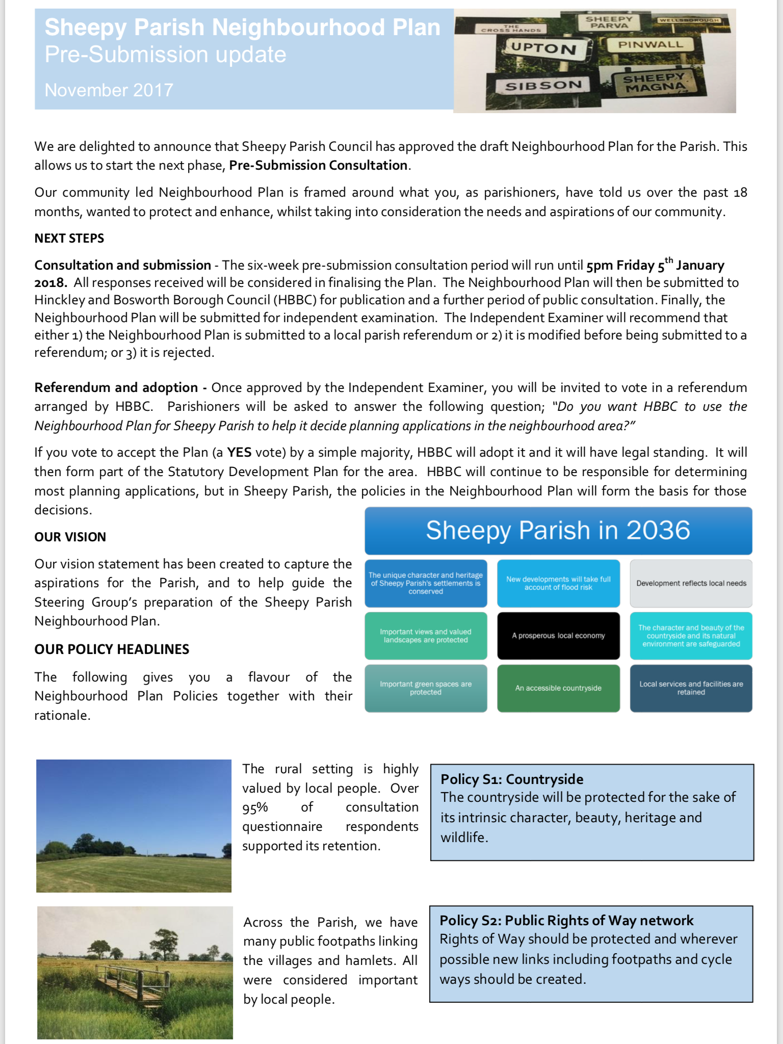 NEIGHBOURHOOD PLAN:Made March 2019 – SUBMISSION & PRE SUBMISSION ...
